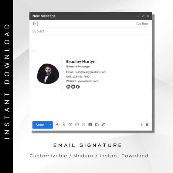 Email Signature Template Logo Best Seller Photographer - Etsy