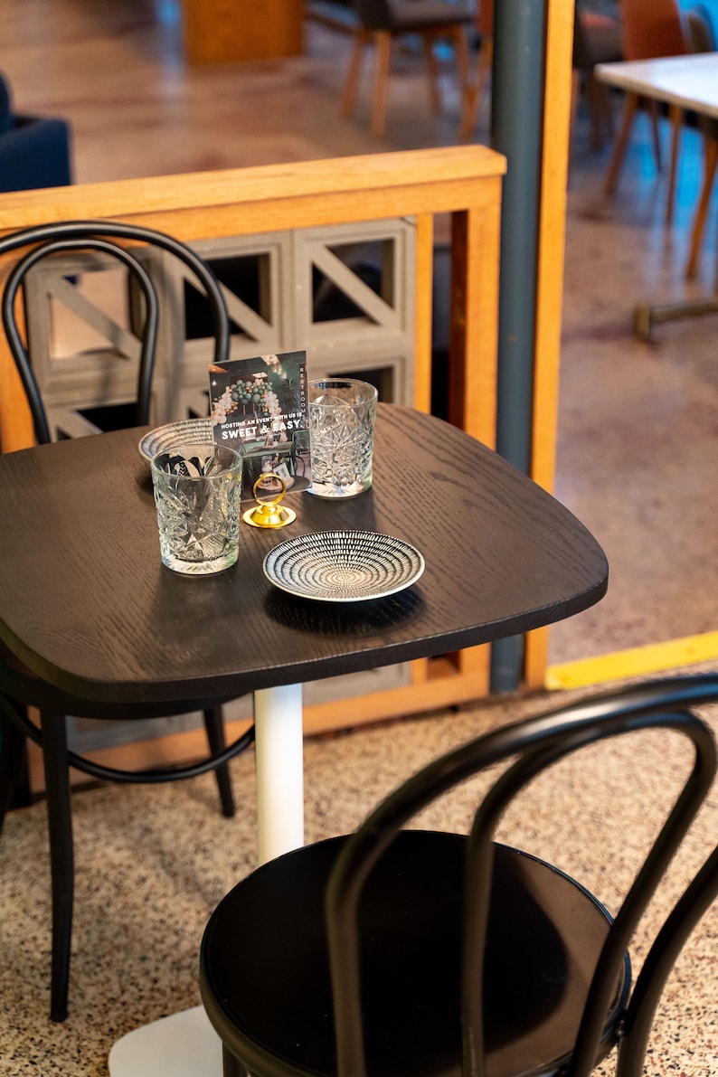 Black Hardwood Table Tops - 5 Table Minimum Order, Black Restaurant ...