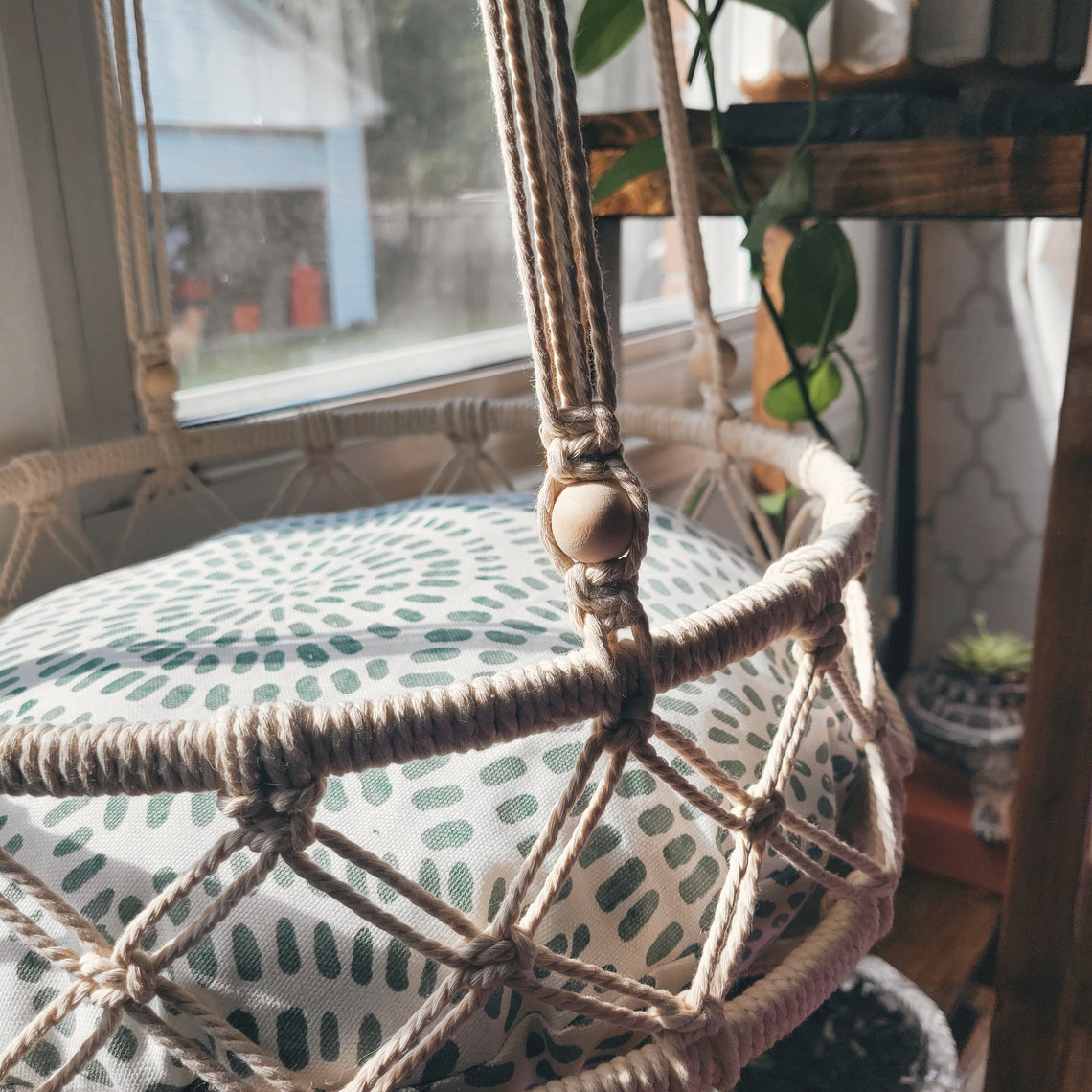 Macrame Cat Hammock Hanging Cat Bed Wall Hang Pet Bed - Etsy