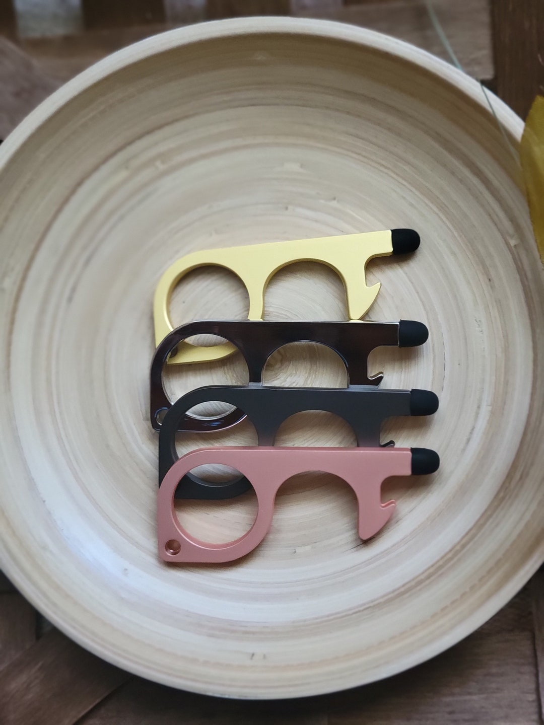 Brass No Touch Tool Keychain – Contactless Stylus, Door Opener - Etsy