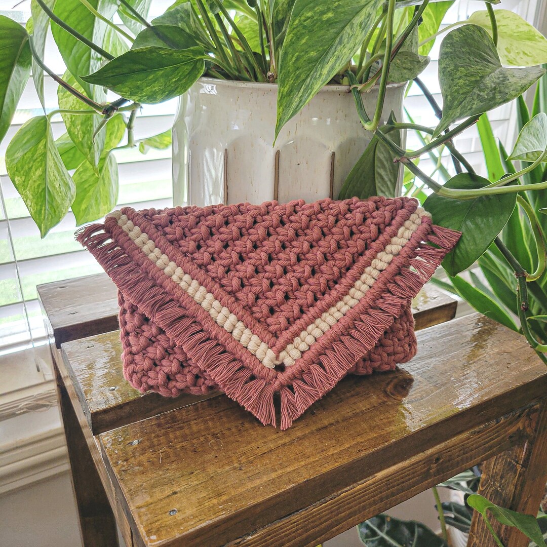 Macrame Clutch Handbag, Macrame Wallet, Crochet Bag, Macrame Bag ...
