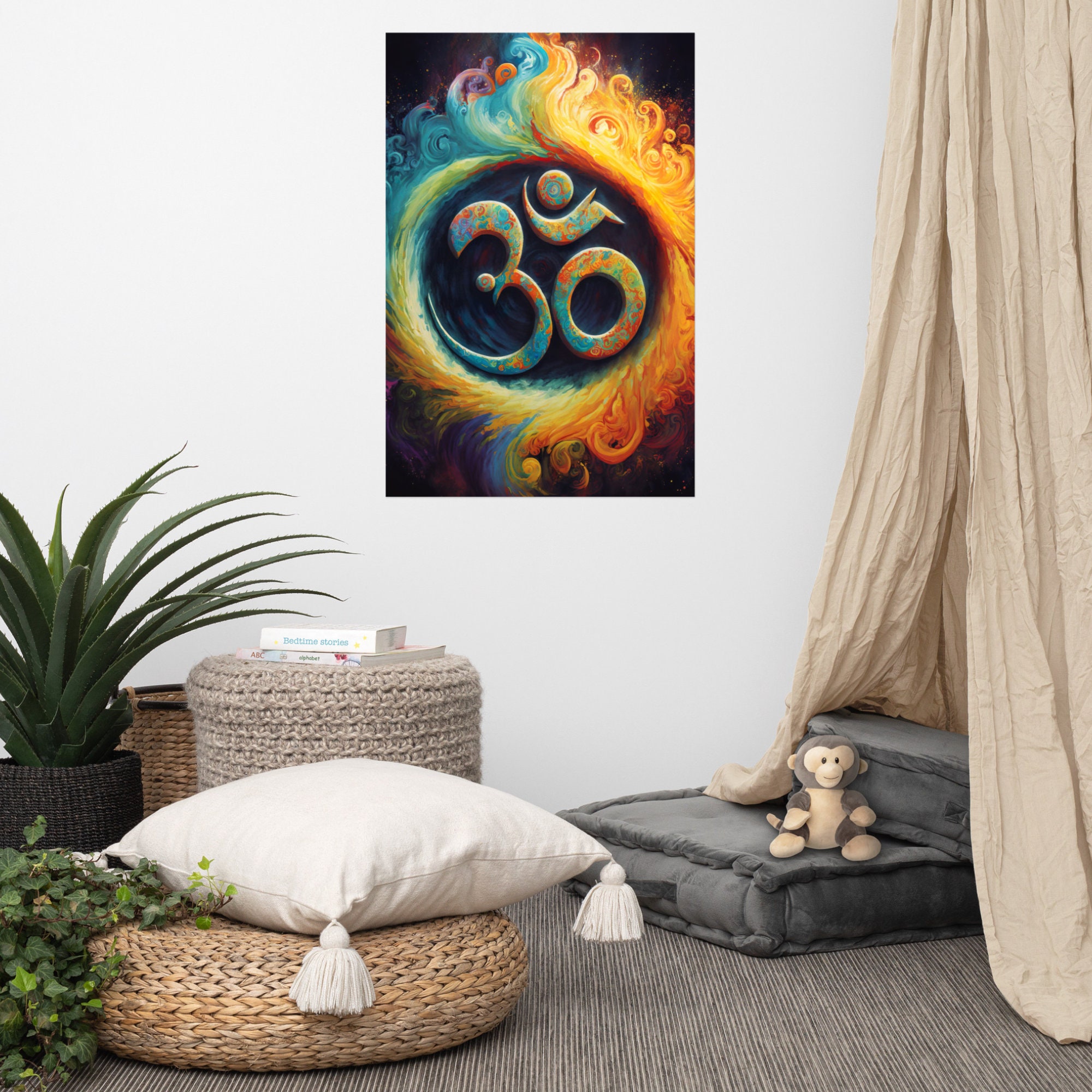 Om Symbol Spiritual Art | Mystic Art | Meditation Poster | Yoga Poster ...