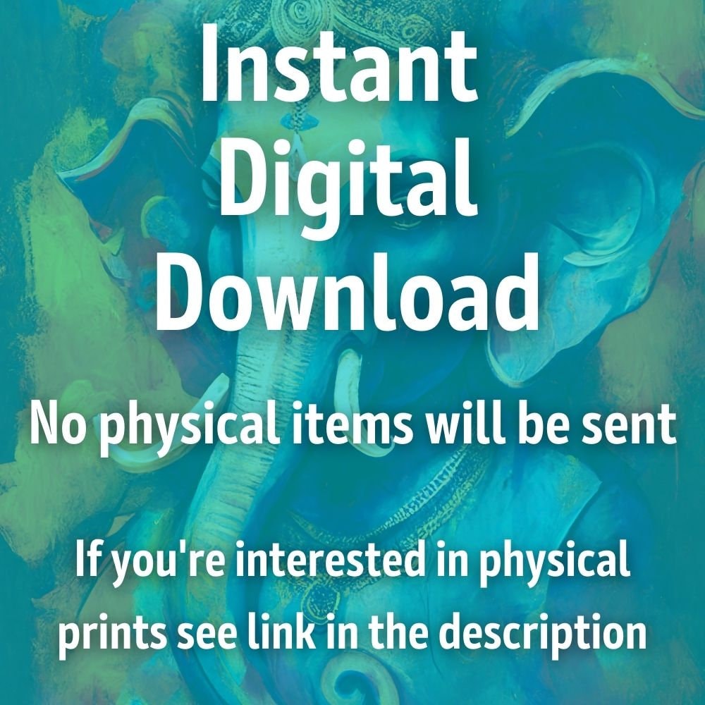 Ganesh Hindu Art Printable | Ganesha Poster | Mystical Art | Ganesha ...