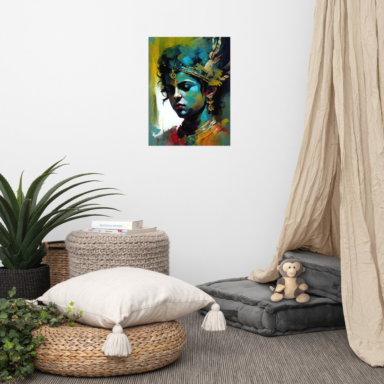 Boy Krishna Art Printable | Hare Krishna Picture | Young Krishna ...