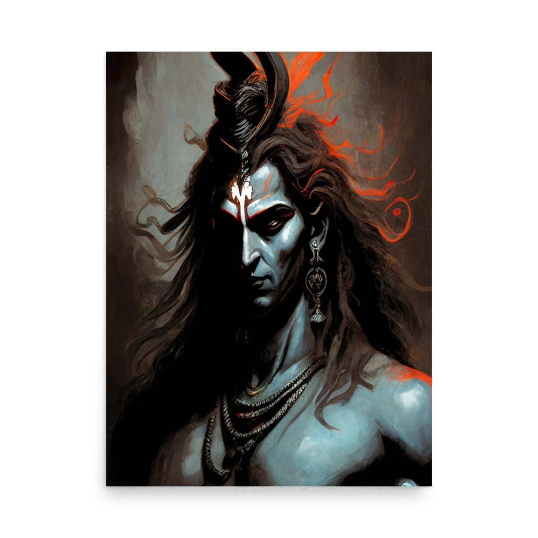 Printable Lord Shiva Poster | Shiva Art | Shiva Painting | Spiritual ...