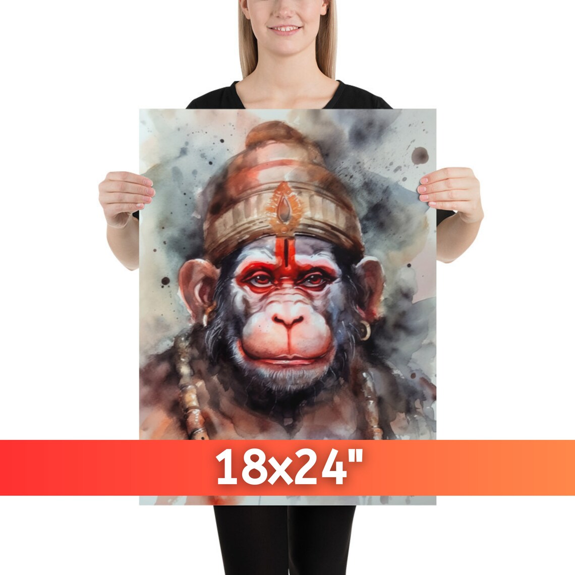 Hanuman Art Hanuman Poster Hanuman Painting Spiritual Warrior Hinduism ...