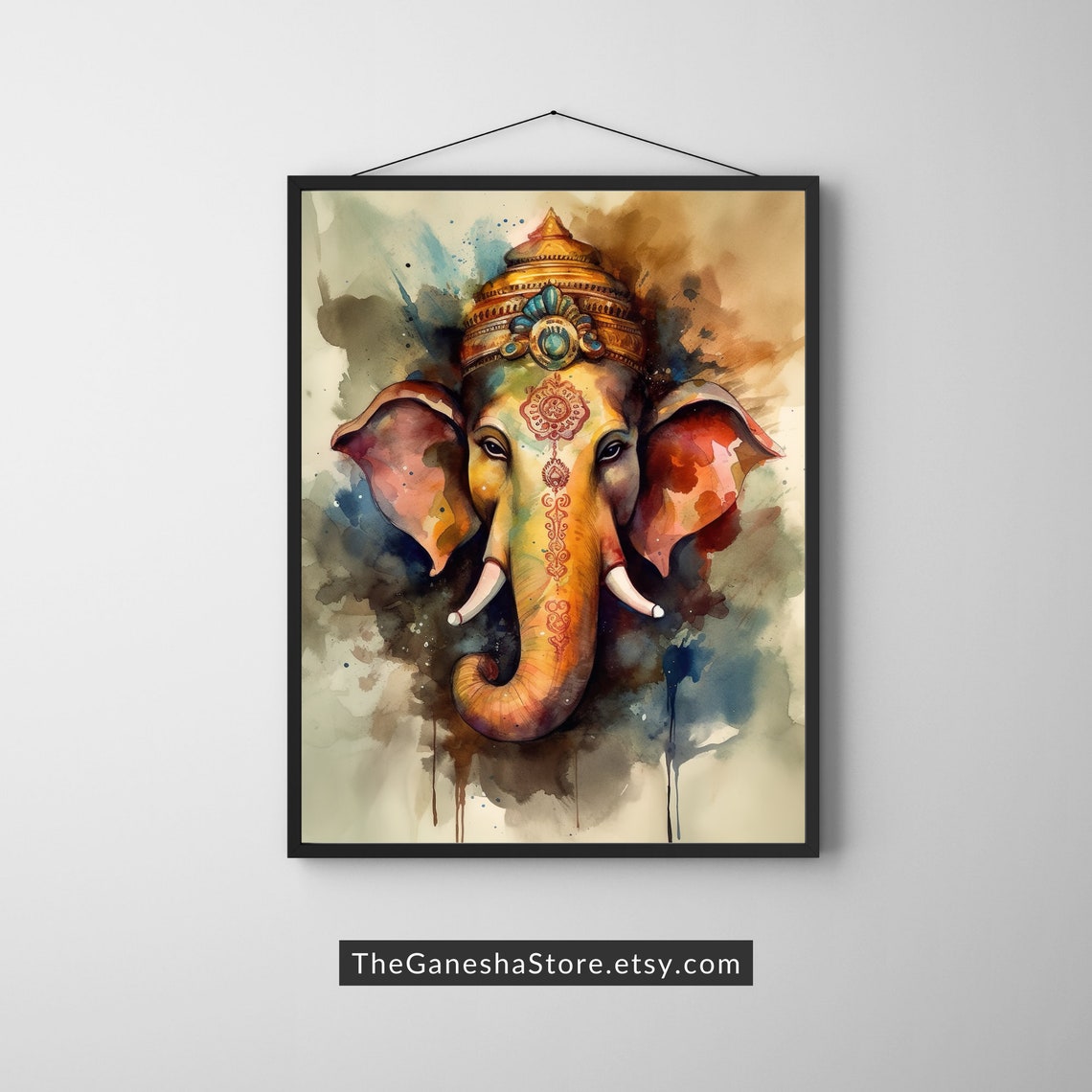 Lord Ganesh Poster Spiritual Printables Ganesha Poster Hindu Gods ...