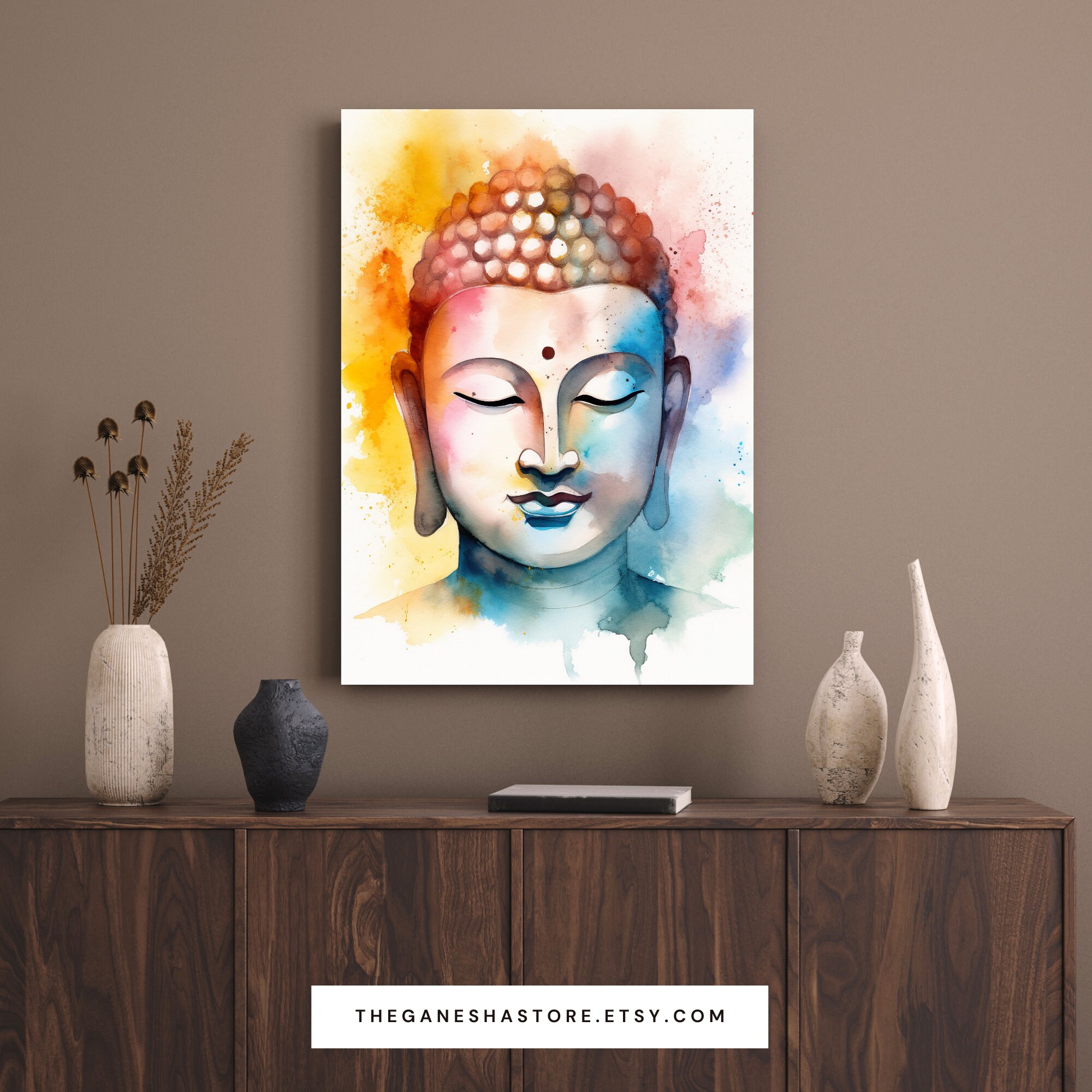 Calming Art Buddha Print | Buddha Art | Buddha Wall Art | Peaceful Art ...
