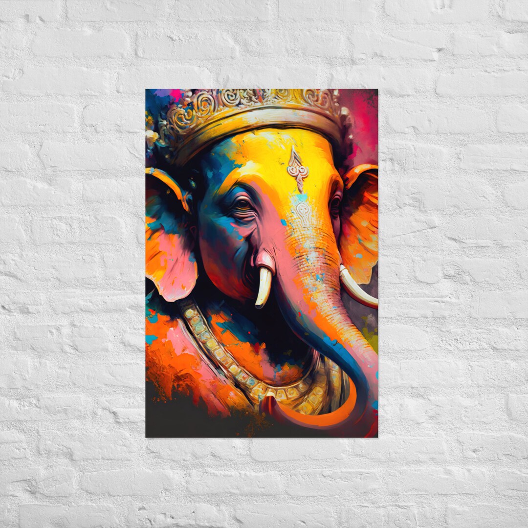 Love of Ganesh Wall Art Ganesha Poster Yoga Poster Hindu - Etsy