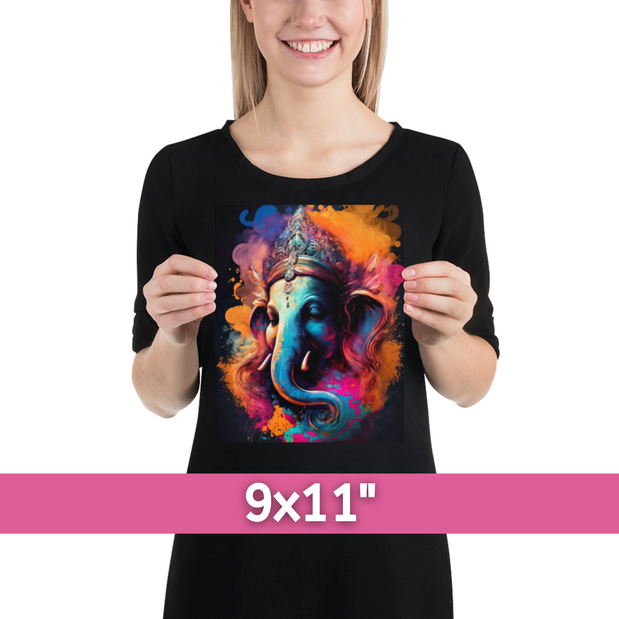 Ganesh Wall Art Yoga Art Ganesha Poster Hindu God Ganapati Ganesha Art ...