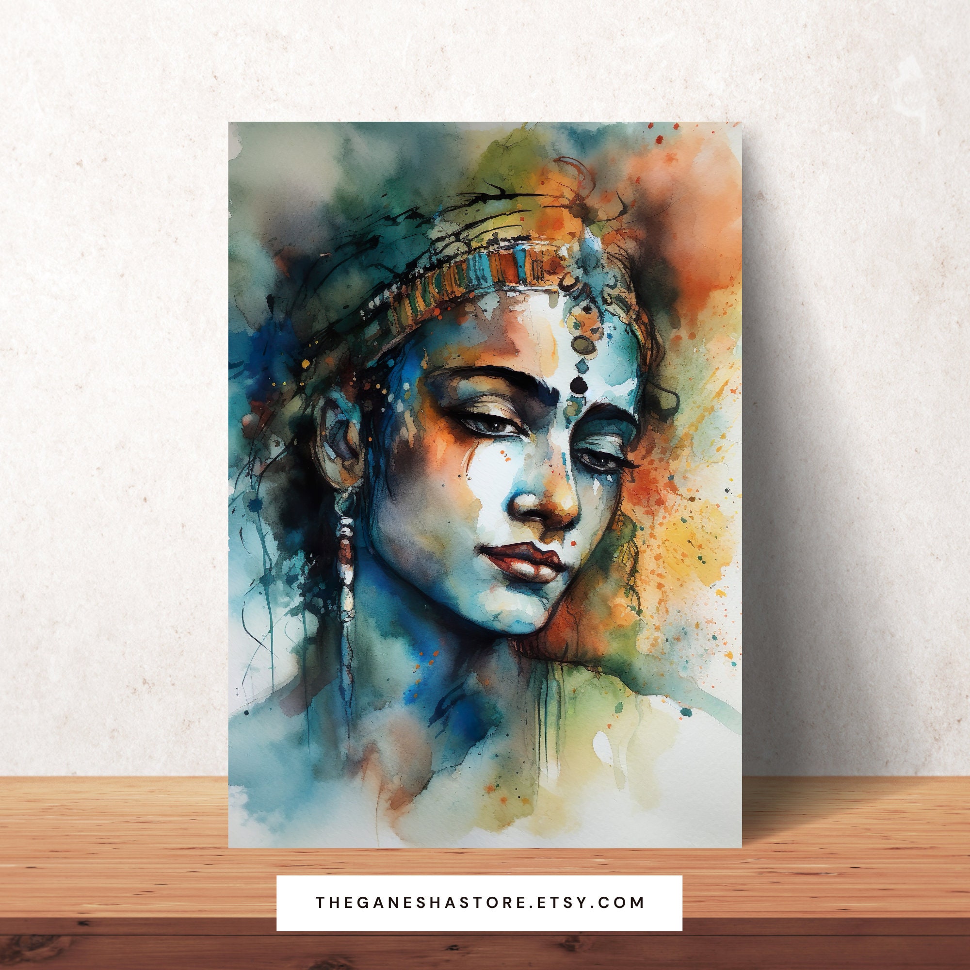 Sri Krishna Printable Art Hare Krishna Picture Hindu Altar Picture ...