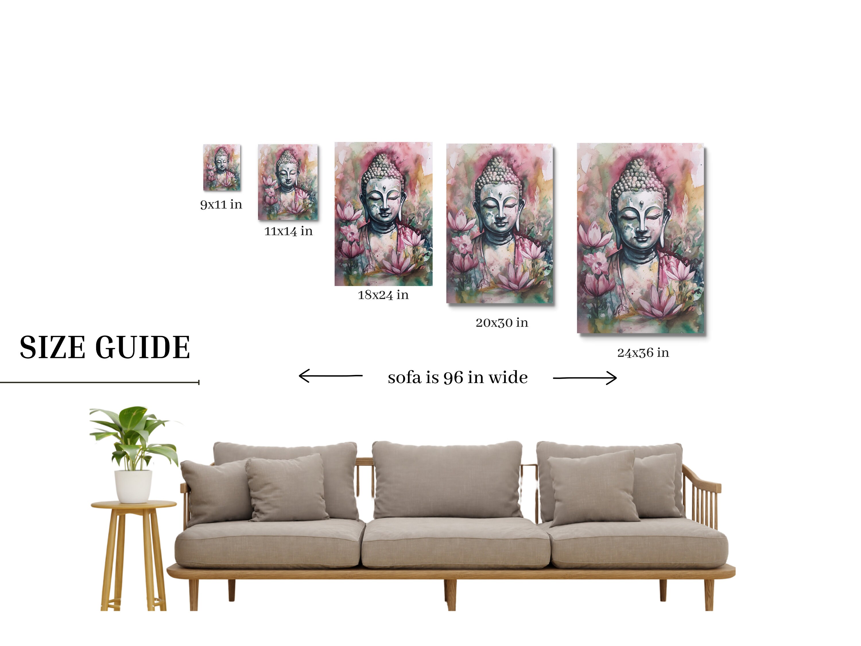 Buddha Art Print Pink Flowers Art Buddha Picture Buddha - Etsy