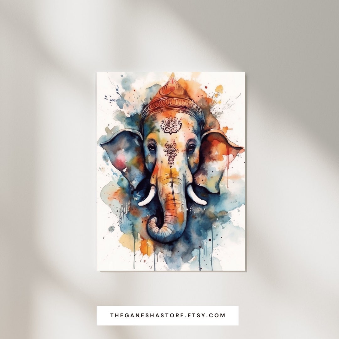 Printable Ganesha Altar Picture | Ganesh Art | Ganesha Print | Ganesha ...