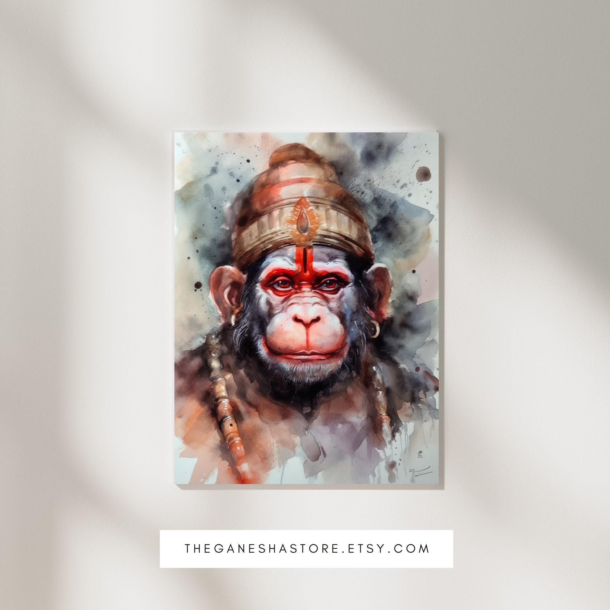 Hanuman Digital Art | Hanuman Poster | Monkey God | Hinduism | Hindu ...