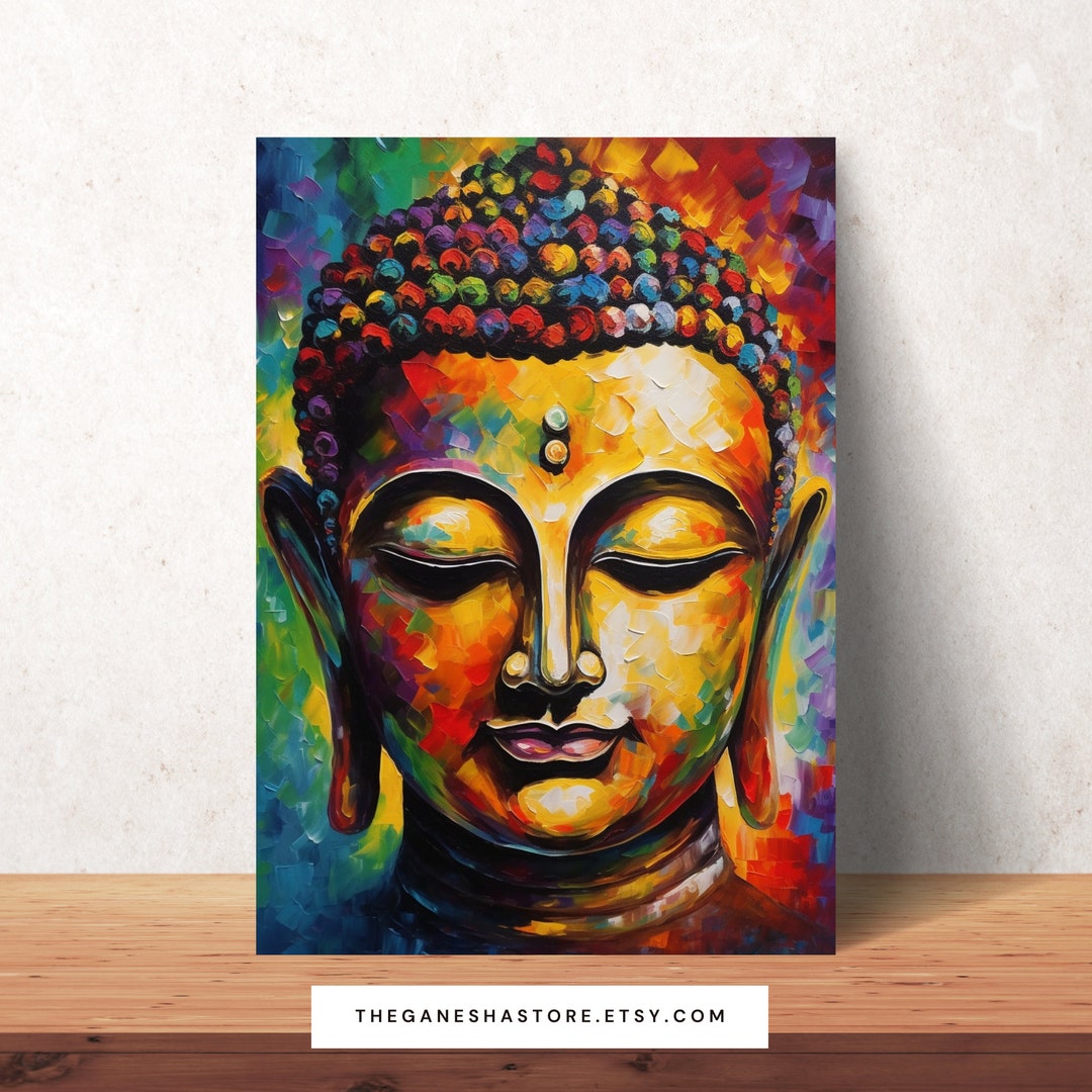 Buddha Printable Colorful Art | Spiritual Zen Art | Meditation Art ...