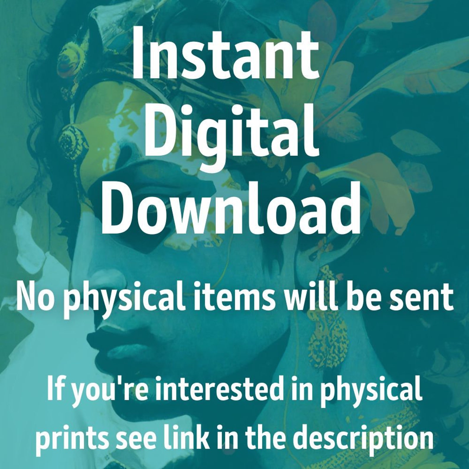 Lord Krishna Digital Art Hare Krishna Art Krishna Poster - Etsy