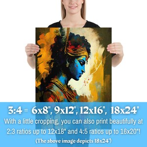 Krishna Digital Hindu Art | Krishna Poster | Krishna Picture | Yoga ...