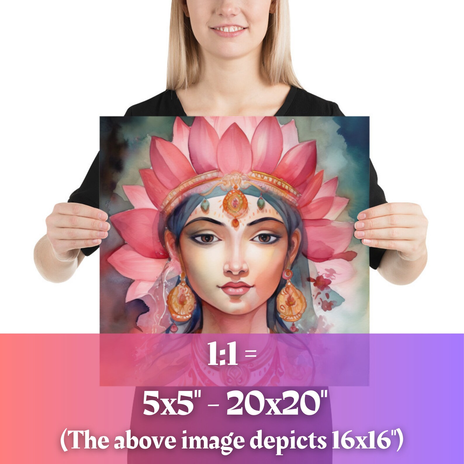 Hindu Goddess Lakshmi Printable Art | Goddess Art | Lakshmi Painting ...