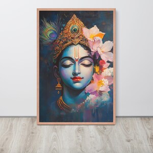 Lord Sri Krishna Art Print - Hindu Wall Art for Spiritual Decor ...