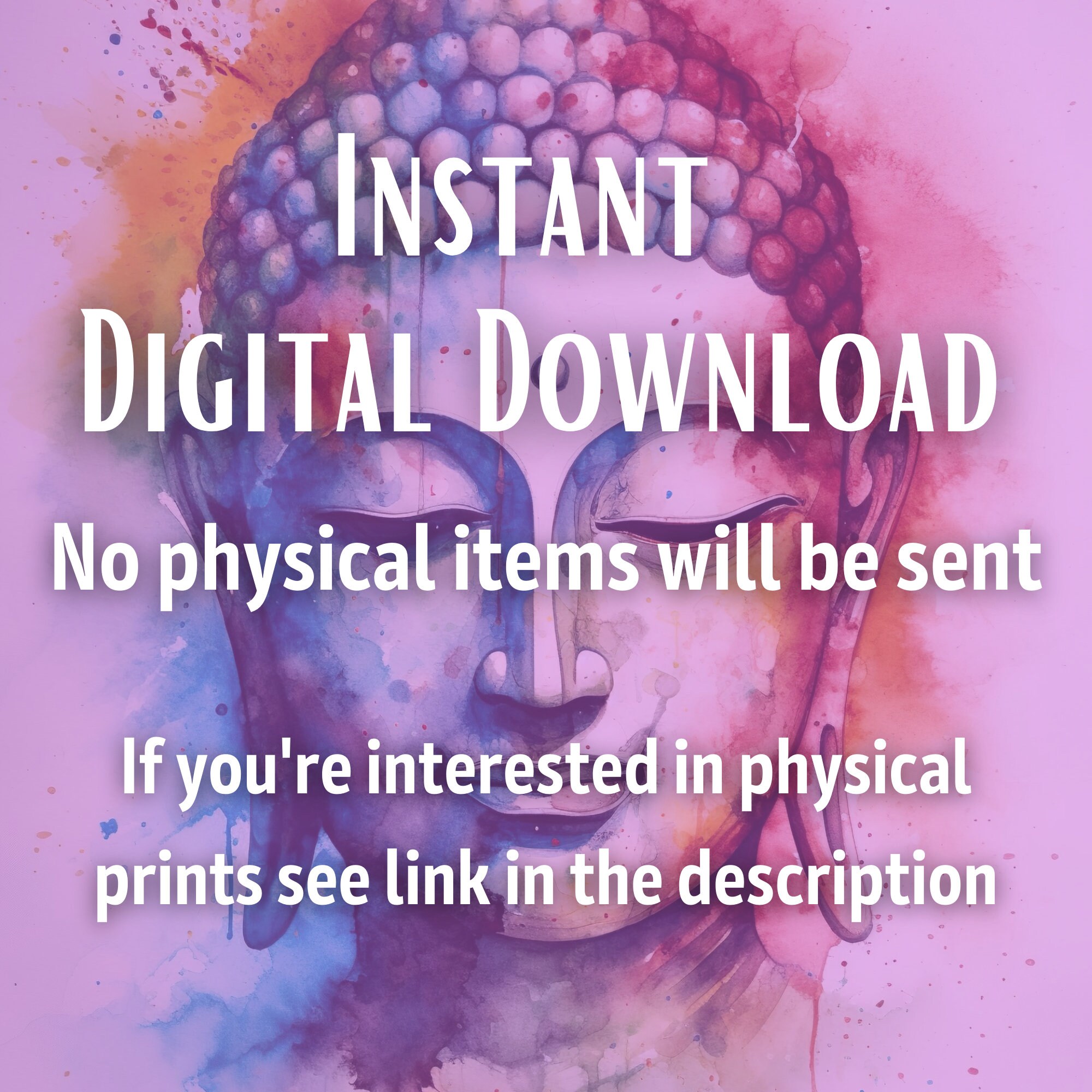 Printable Buddha Art in Rainbow Colors Buddha Picture Yoga - Etsy