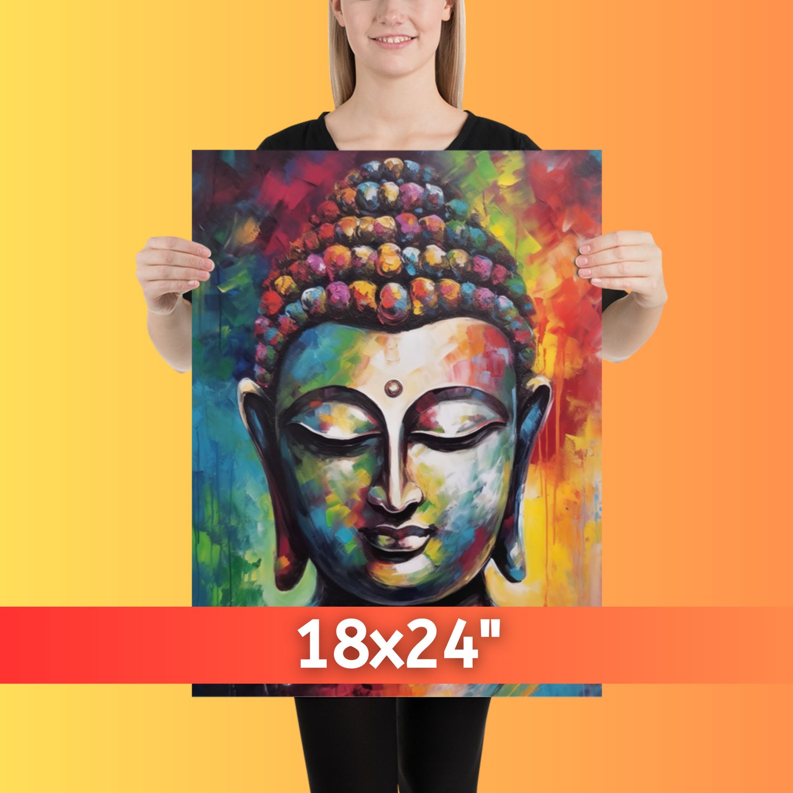 Buddha Painting Art Print | Buddha Wall Art | Meditation Art ...