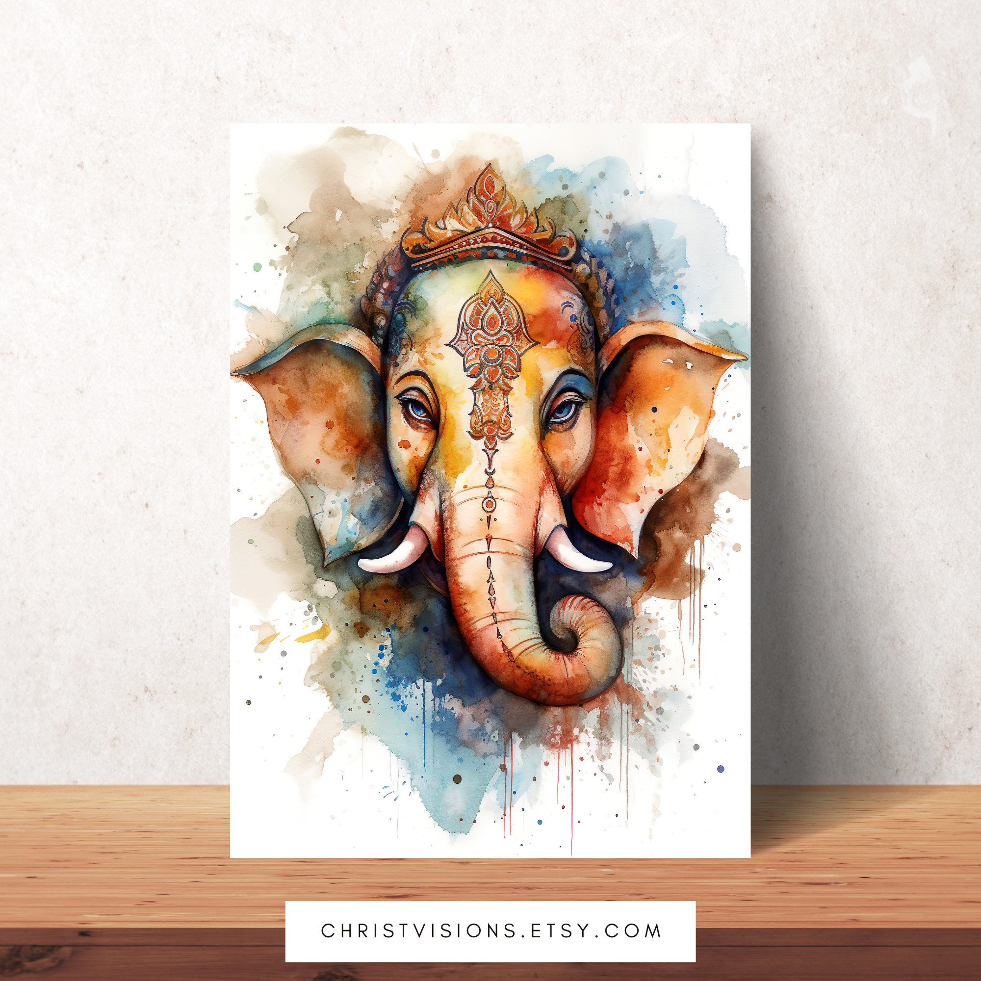 Ganesha Digital Art Spiritual Printables Ganesha Poster Ganesh Poster ...