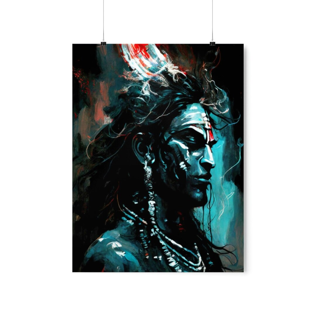 Lord Shiva Shadow Embraced Digital Art Print Shiva Art - Etsy
