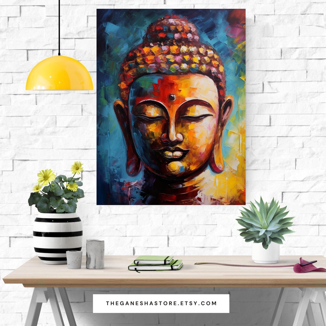 Colorful Buddha Art Print - Buddhist Wall Art & Spiritual Gift - Etsy