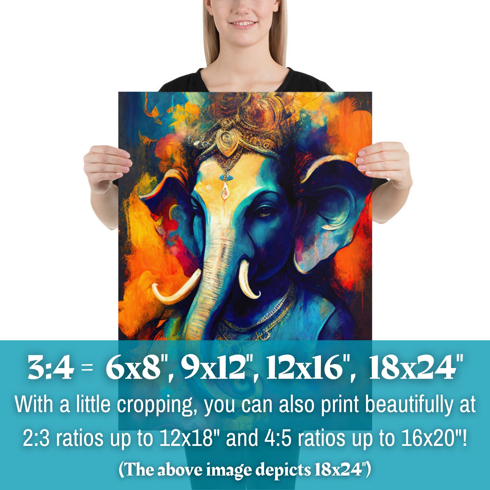 Ganesh Hindu Art Printable Ganesha Poster Mystical Art Ganesha Painting ...