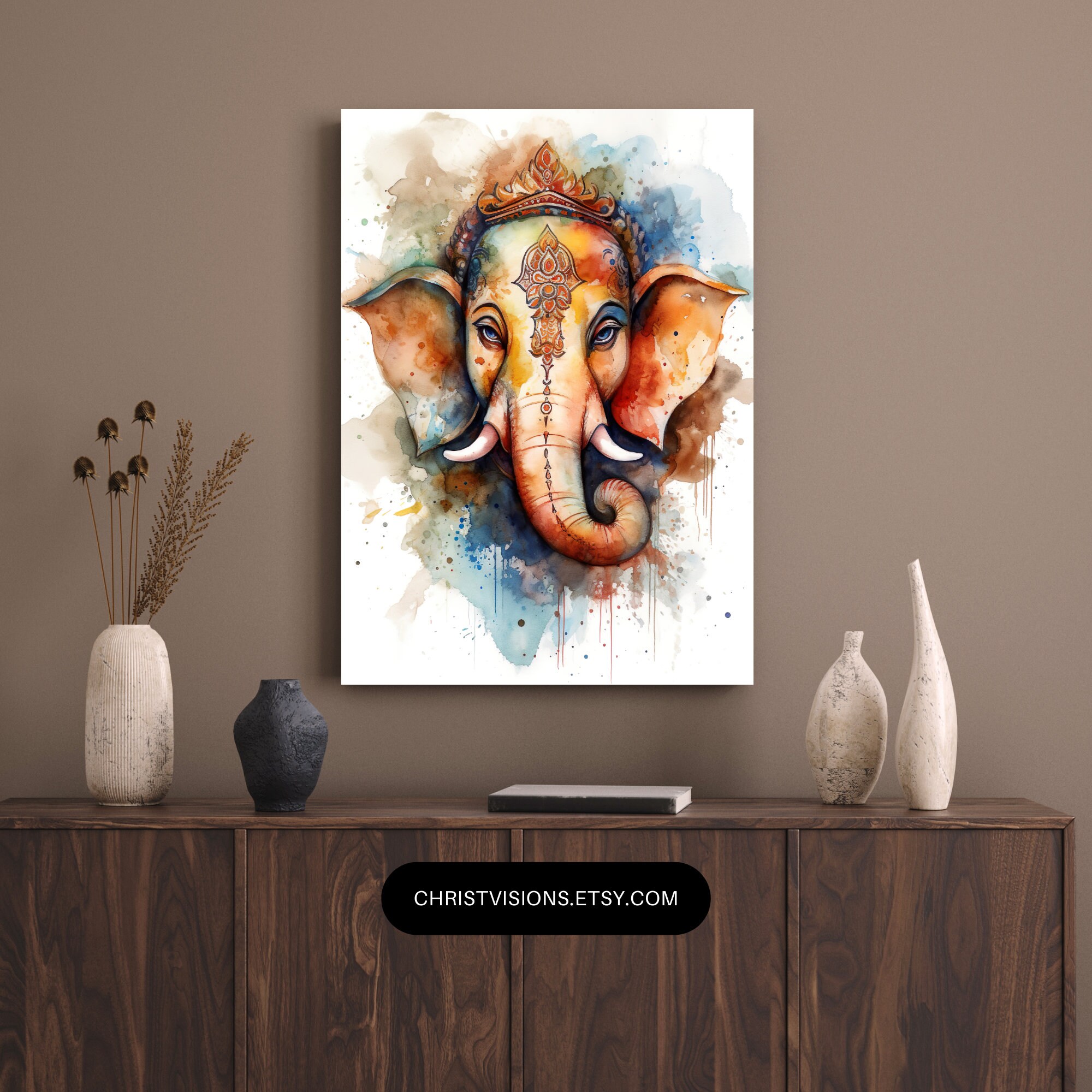 Ganesha Digital Art | Spiritual Printables | Ganesha Poster | Ganesh ...