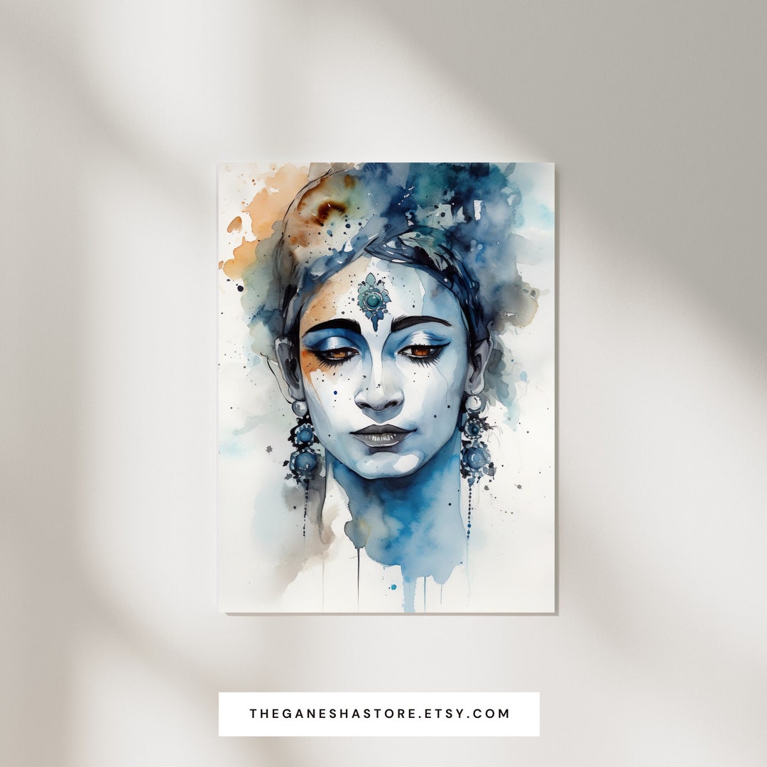 Sri Krishna Picture Hindu Art Printables | Krishna Print | Krishna ...