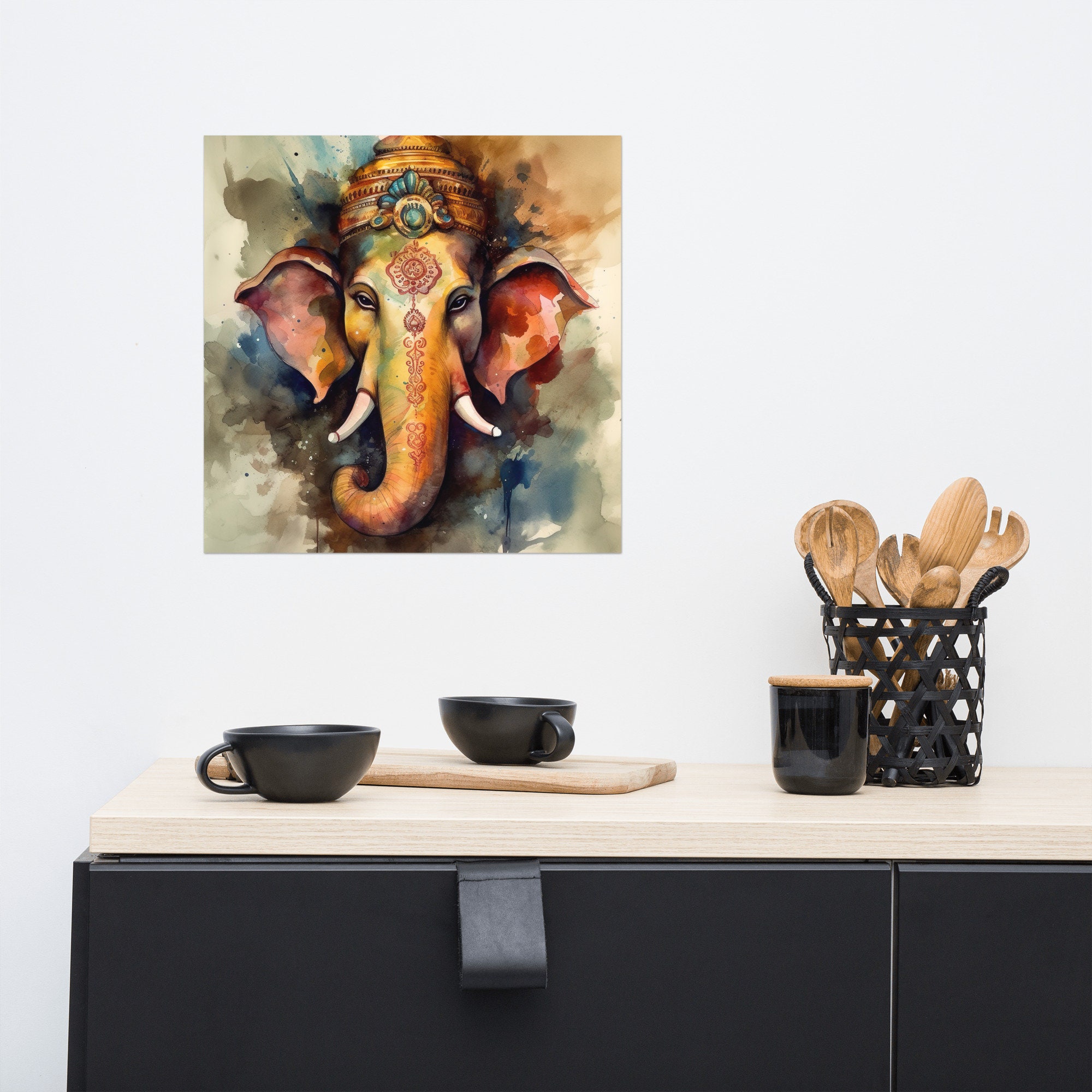 Lord Ganesh Poster Spiritual Printables Ganesha Poster Hindu Gods ...