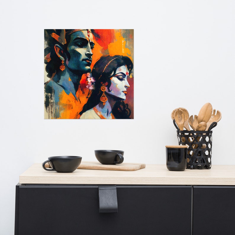 Lord Rama and Sita Digital Art Hindu Art Romantic Art Love Art ...