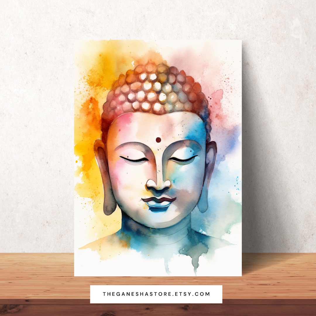 Calming Buddha Digital Art | Buddha Printable Art | Zen Art | Buddha ...