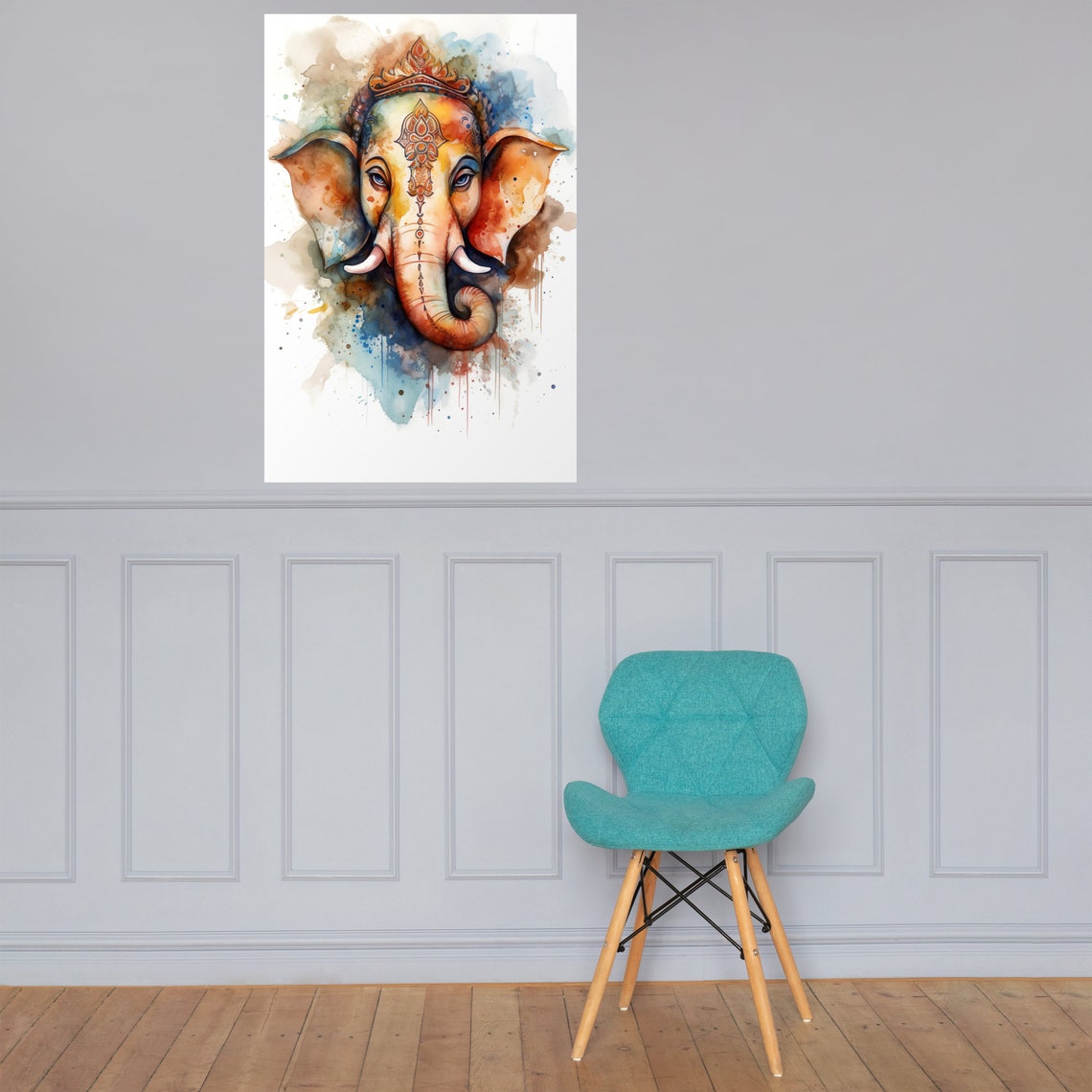 Ganesha Digital Art Spiritual Printables Ganesha Poster Ganesh Poster ...