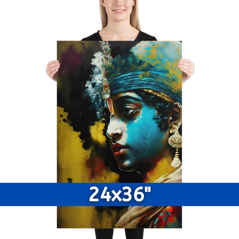 Boy Krishna Picture Krishna Painting Krishna Print Hinduism Hindu Art ...