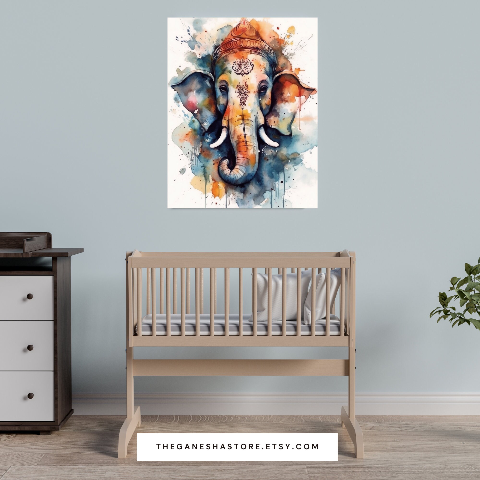 Printable Ganesha Altar Picture | Ganesh Art | Ganesha Print | Ganesha ...