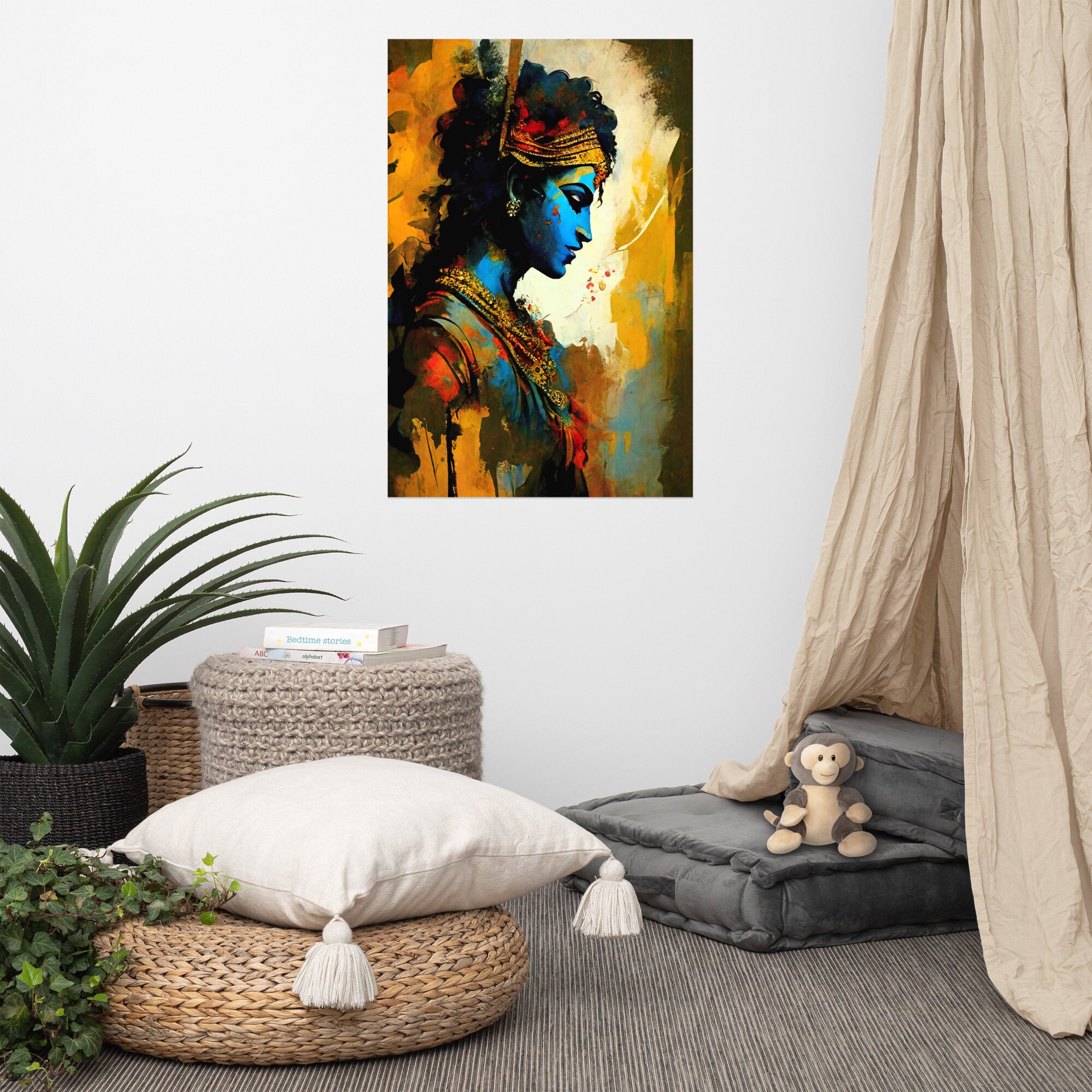 Krishna Art Print | Krishna Painting | Krishna Picture | Krishna Art ...