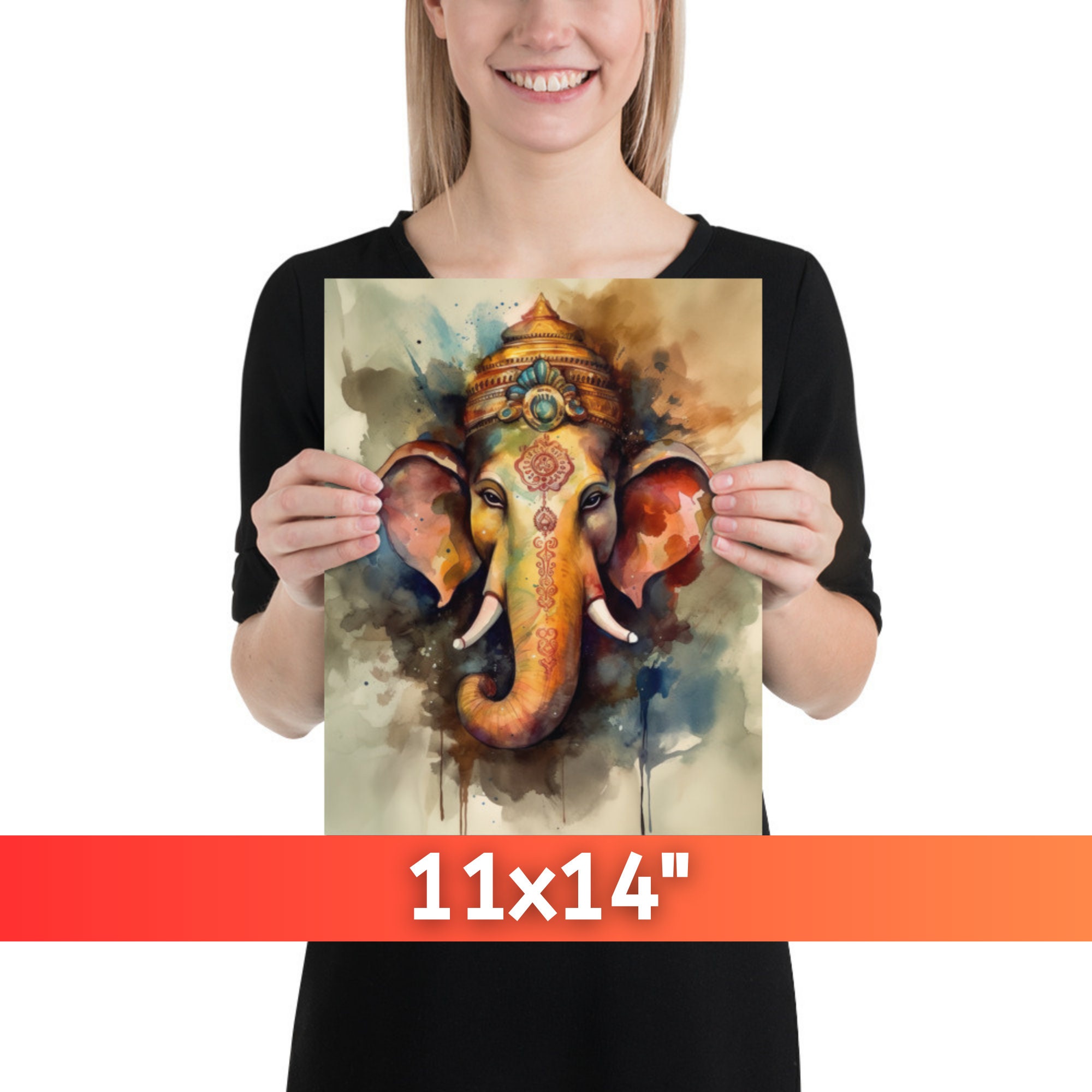 Lord Ganesh Wall Art Ganesha Watercolor Ganesh Poster Ganesha Poster ...