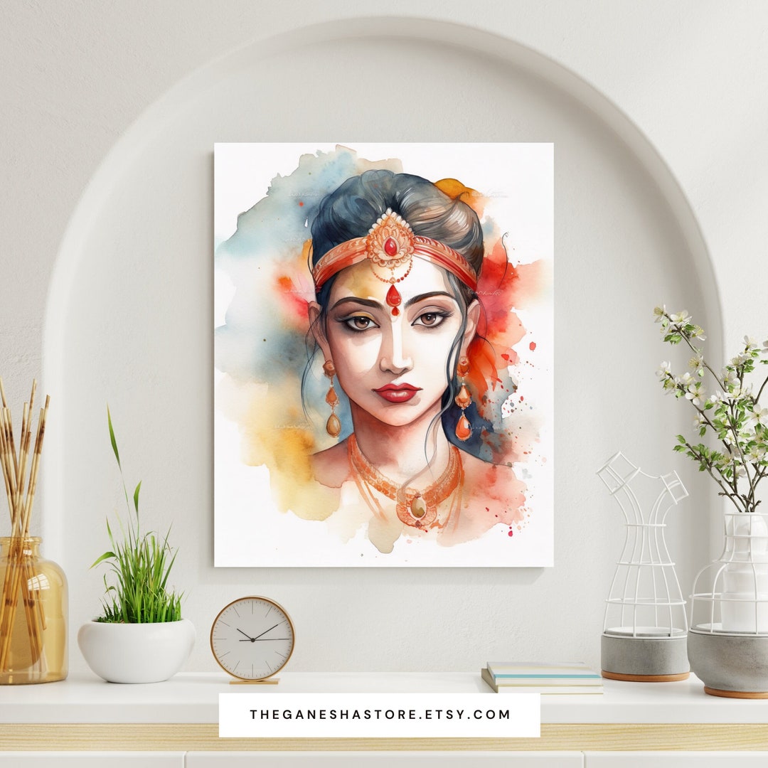 Divine Feminine Goddess Lakshmi Wall Art | Lakshmi Art | Goddess Art ...