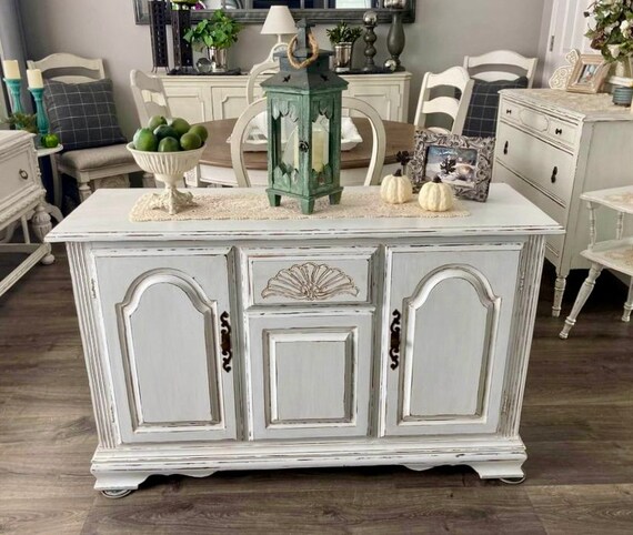 Distressed Buffet Table Furniture