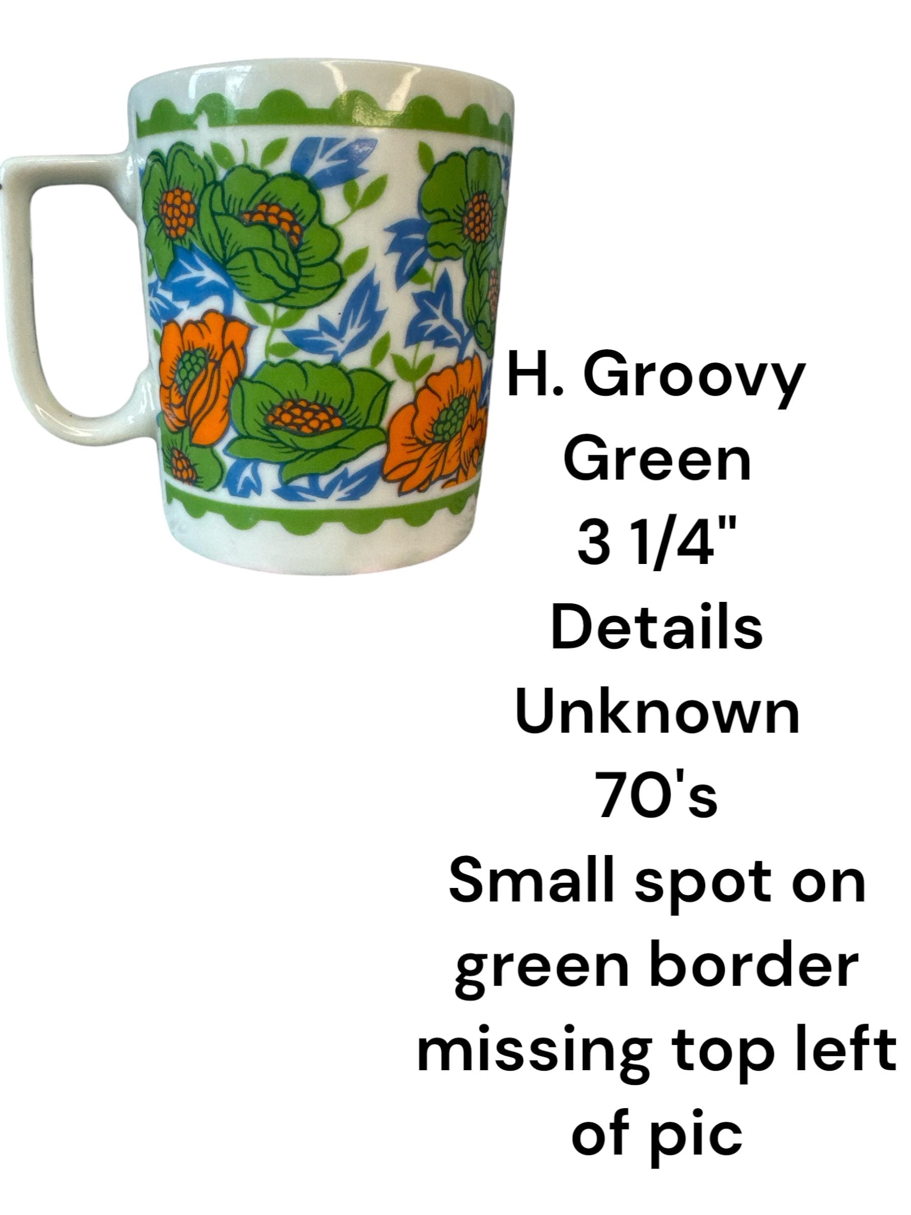Vintage Retro Cup / Mug and Saucer Sets **mug Set 1** Stoneware ...