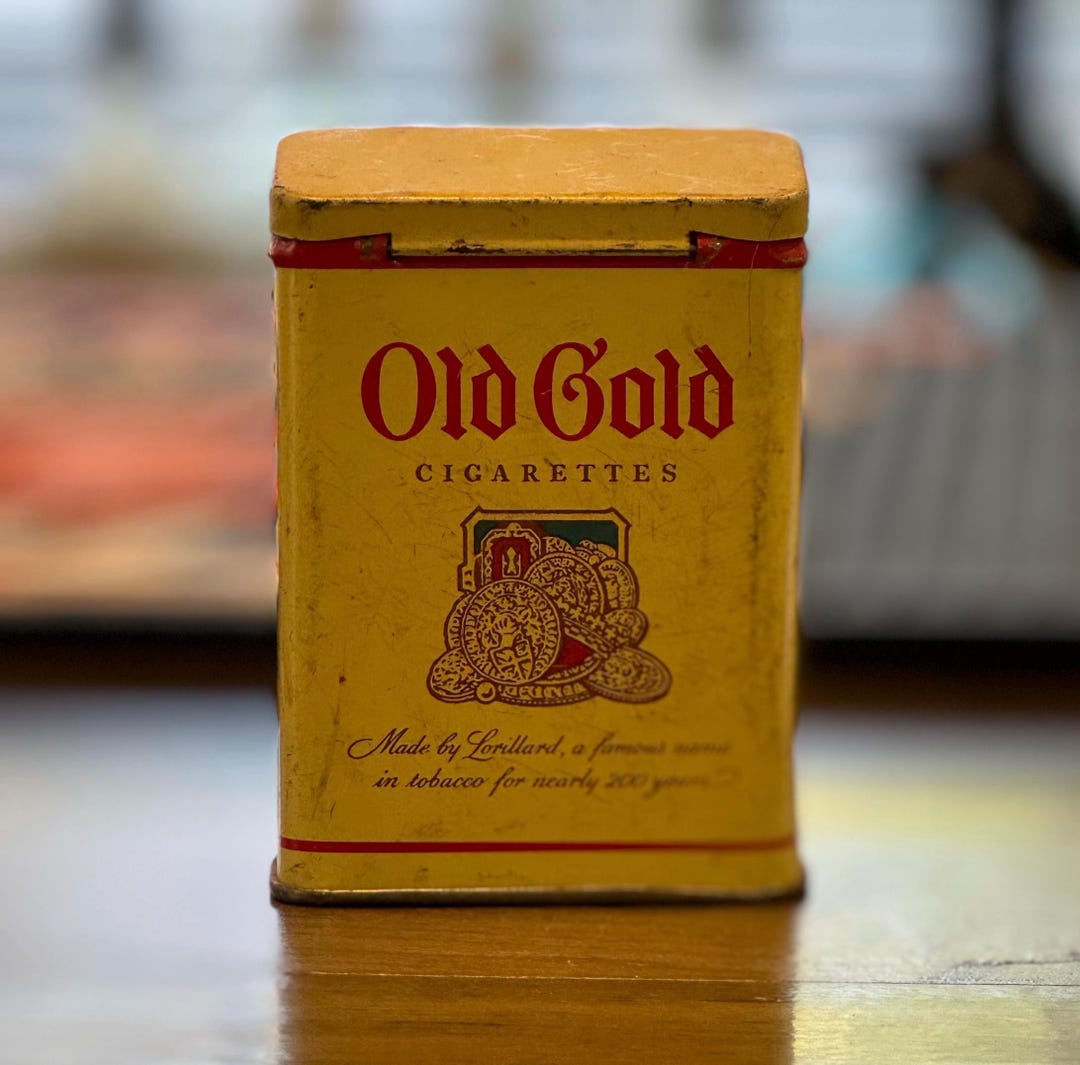 Old Gold Cigarette Tin-vintage - Etsy