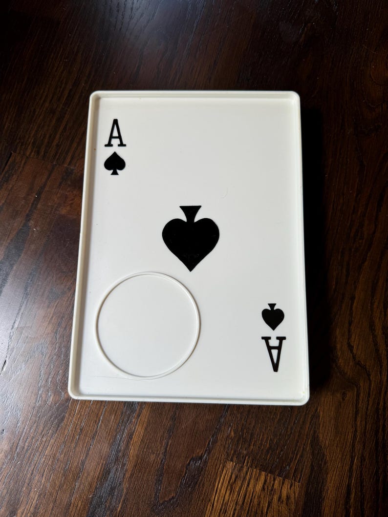 Playing Card Snack Trays-set of 4. Vintage-plastic - Etsy