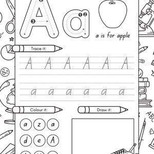 Alphabet Coloring Book With Letter Tracing Included for Each Letter! - Etsy