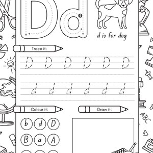 Alphabet Coloring Book With Letter Tracing Included for Each Letter! - Etsy