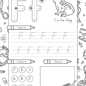 Alphabet Coloring Book With Letter Tracing Included for Each Letter! - Etsy
