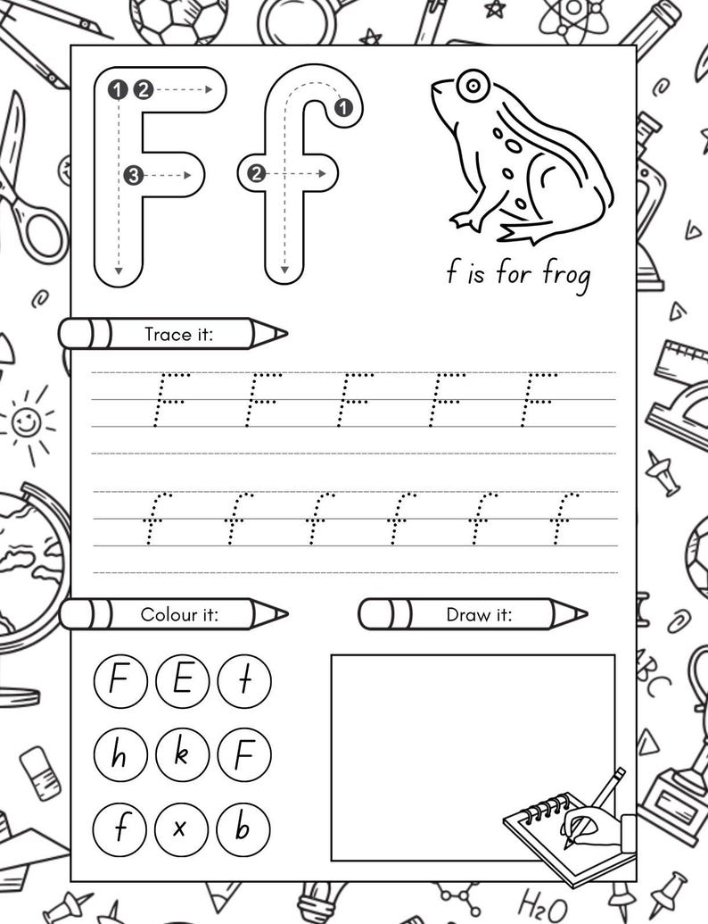 Alphabet Coloring Book With Letter Tracing Included for Each Letter! - Etsy