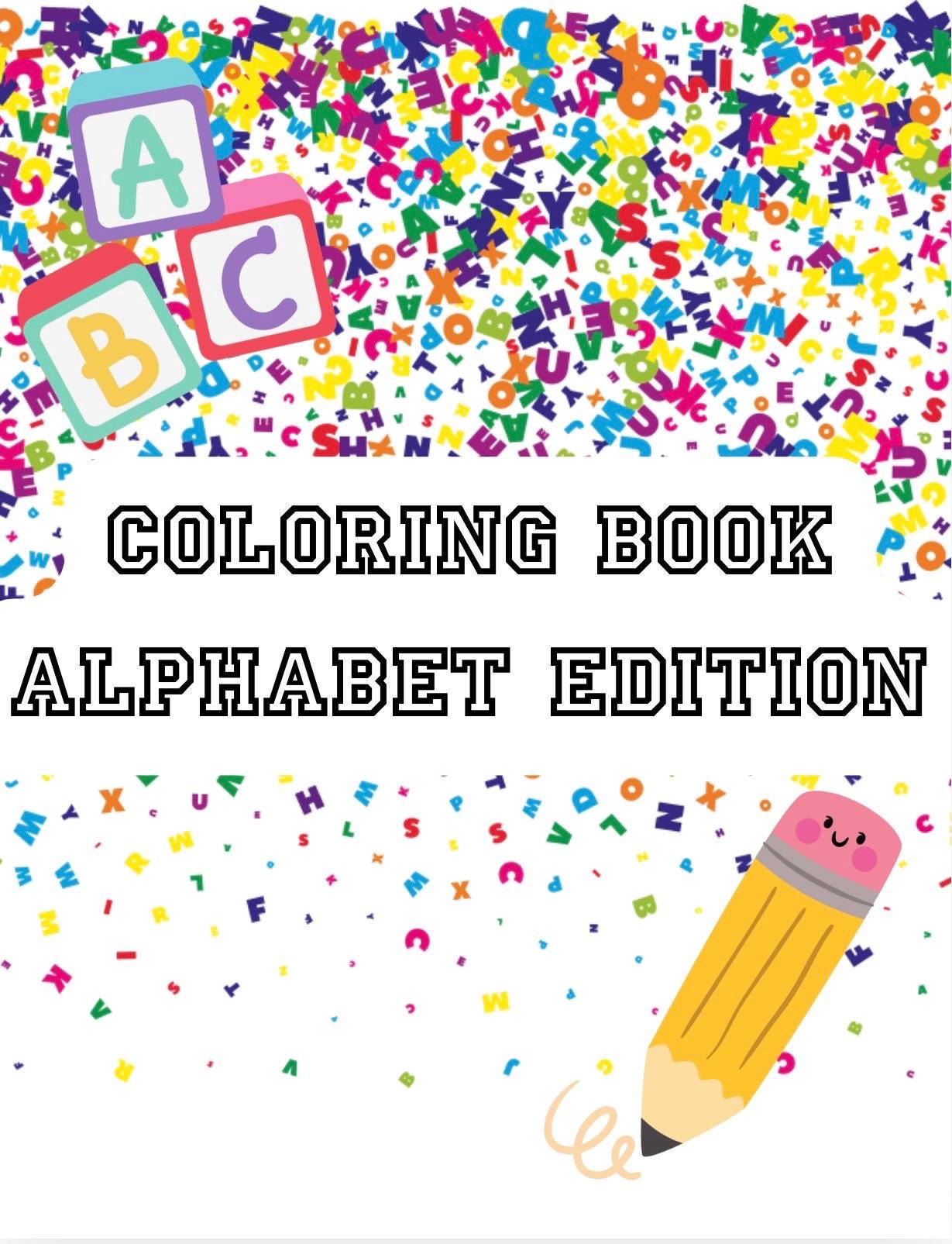 Alphabet Coloring Book With Letter Tracing Included for Each Letter! - Etsy