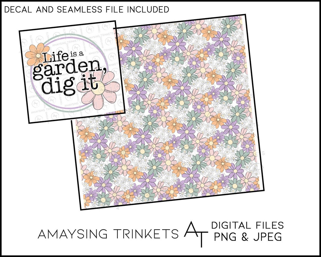 Dig It Floral Seamless Pattern Pastel - Etsy